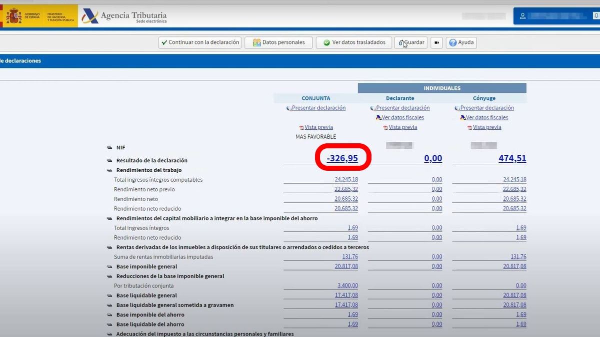 A pagar o a devolver: ¿qué significa el resultado negativo en la ...
